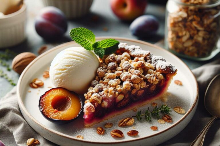 Švestkový crumble s ovesnými vločkami: Zdravý, rychlý recept